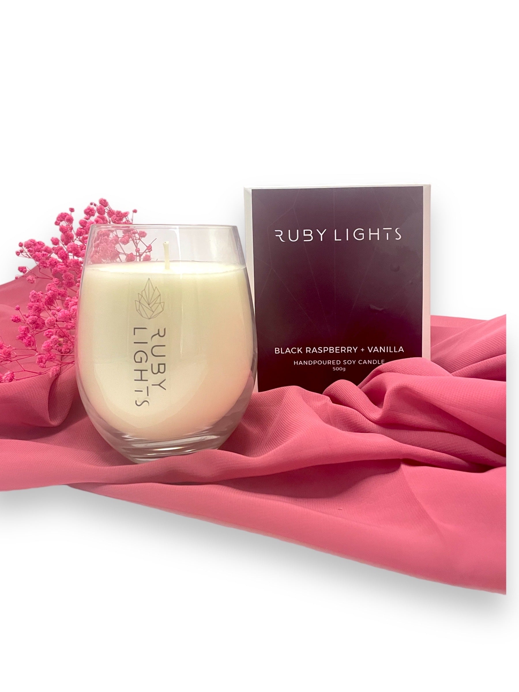 Black Raspberry + Vanilla - Large Element Soy Candle - 500g – Ruby Lights